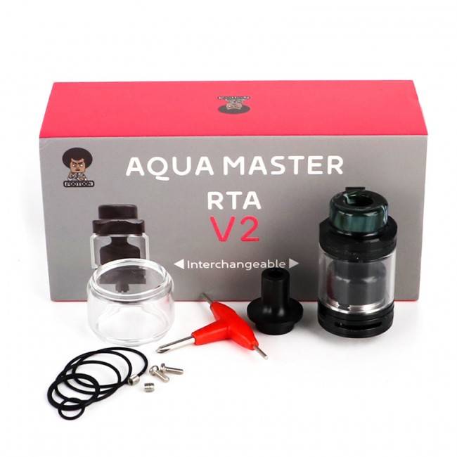 Electronic Cigarette Cyprus|Nicosia|Vape Online Shop tobiana | FOOTOON AQUA MASTER RTA V2 2ML BLACK